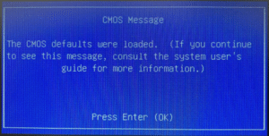 PC起動時に CMOS Message が出たときの対処は？ | はじめnet